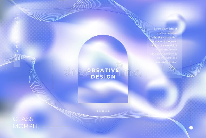 Morph Background Soft Gradient Colors with Window Shape Glass Effect ...