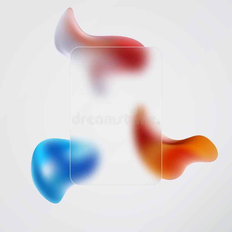 Glass Morphism Banner Template. Plastic Rectangle Made of Transparent ...