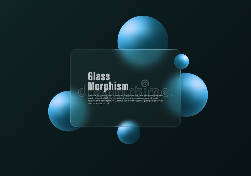 Glass Morphism Design with Frosted Glass Partition and Floating Spheres ...