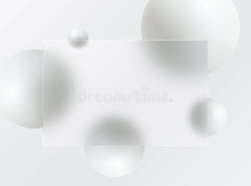 Glass Morphism Landing Page. Transparent Rectangular Template with ...