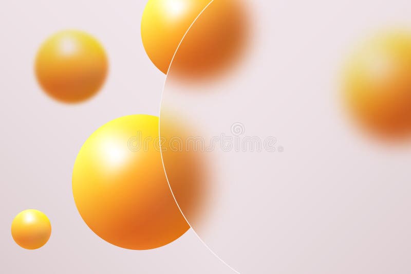Glass Morphism Round Frame Background. Glass Morph Border with Orange ...