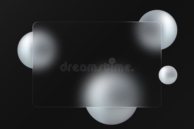 Glass Morphism Style Banner Template. Transparent Rectangular Banner ...