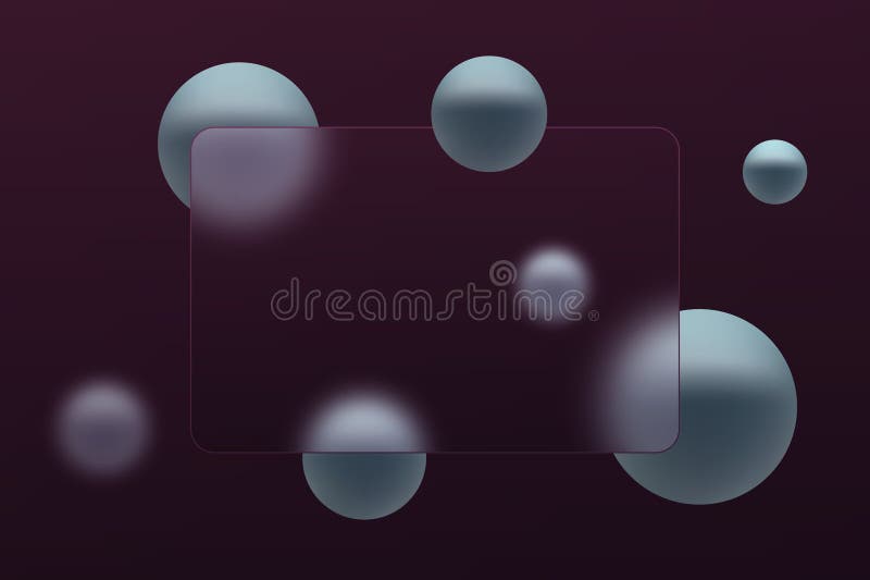Glass Morphism Style Glass Card Template. Glass Rectangle with Blur ...