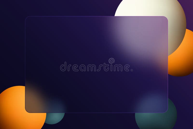 Glass Morphism Style. Floating Blurred Colored Spheres with a ...