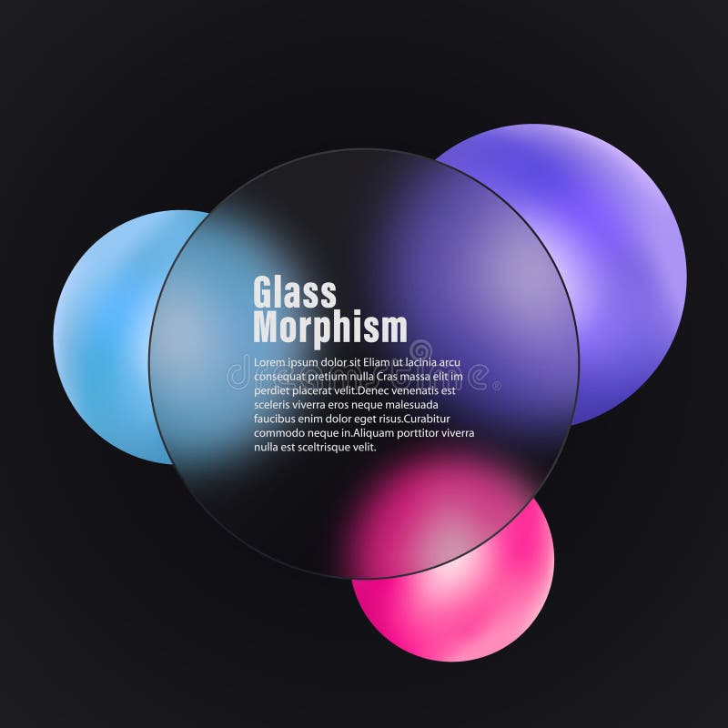 Glass Morphism Style. Realistic Glass Transformation Effect with ...