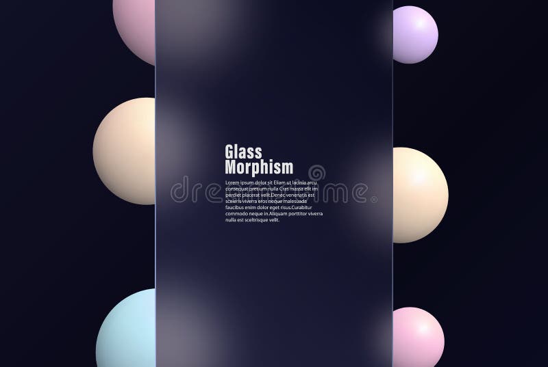 Glass Morphism Template. Plastic Rectangle Made of Transparent Plastic ...