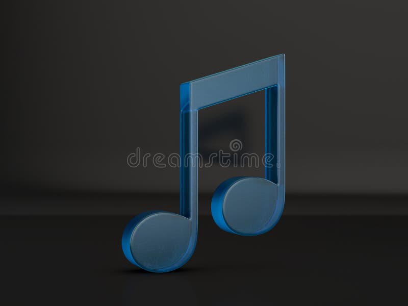 Glass note symbol on black stock illustration. Illustration of wealth ...