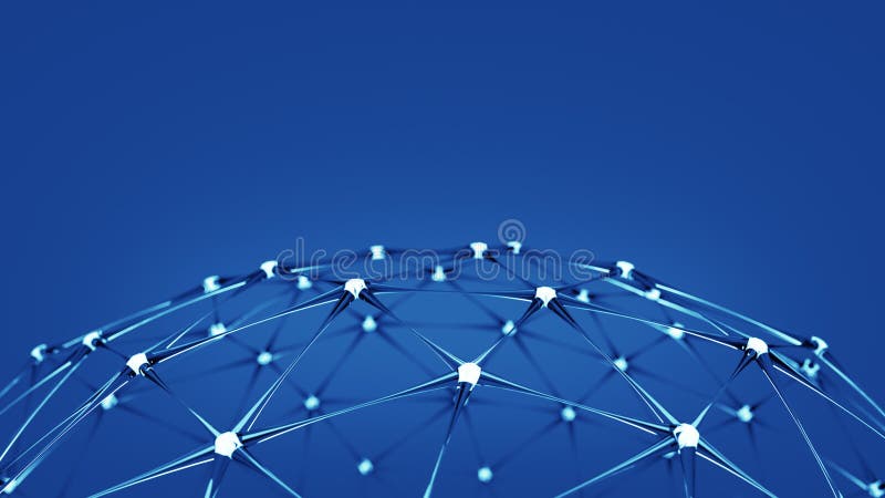 Glass Network Structure 3D Render Stock Illustration - Illustration of ...