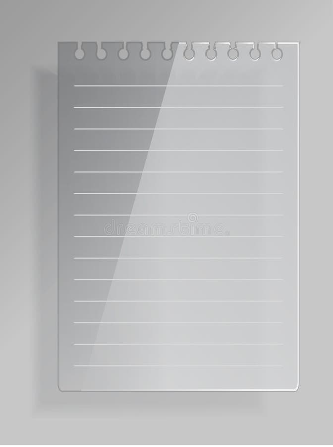 Glass notepad list stock illustration. Illustration of diary - 21583557