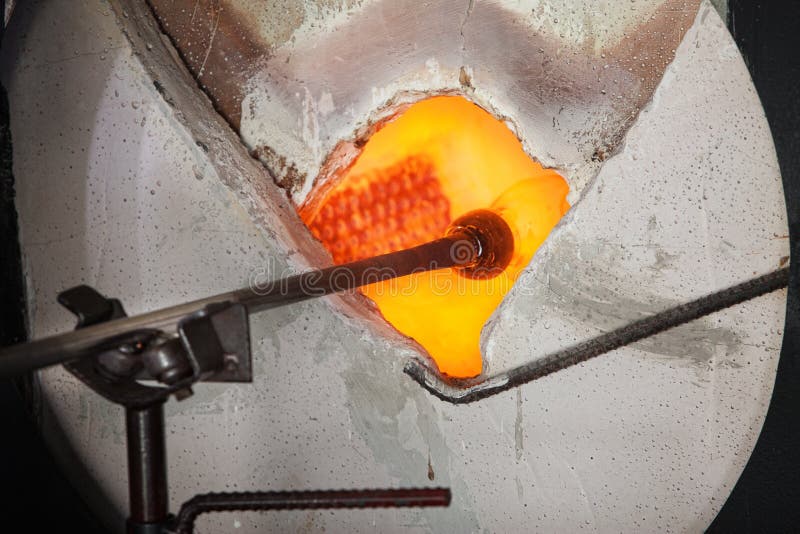 Glass kiln stock image. Image of making, glass, orange - 5877329