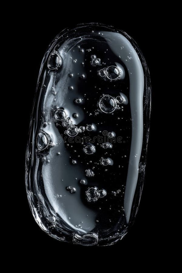 A Glass Object is Shown in Close Proximity, Displaying Air Bubbles that ...