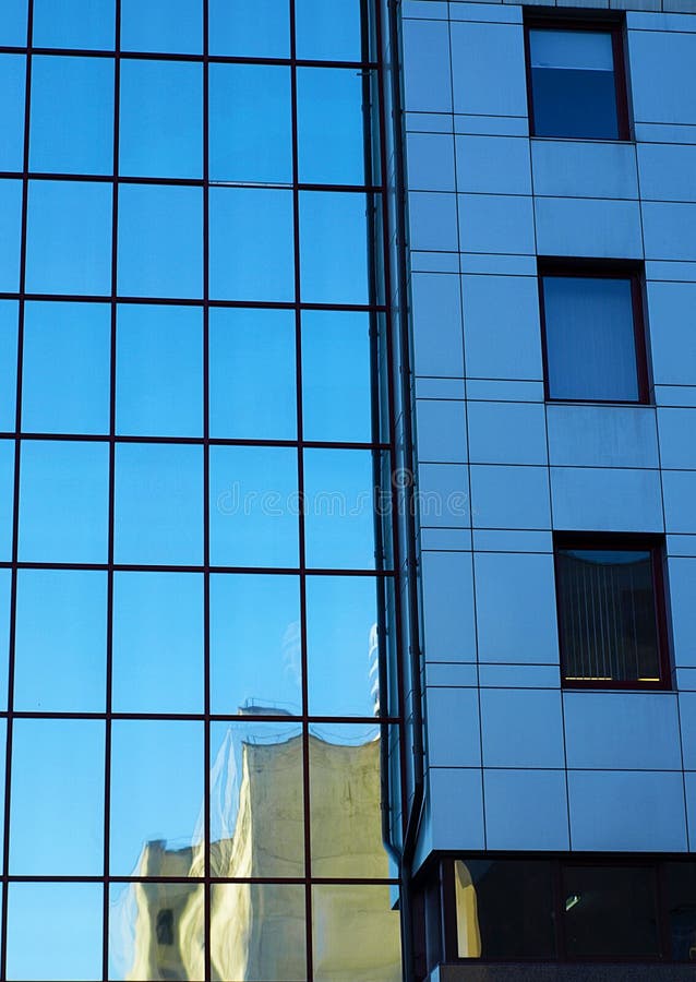 A Glass Office Building Element Stock Photo - Image of corporate ...