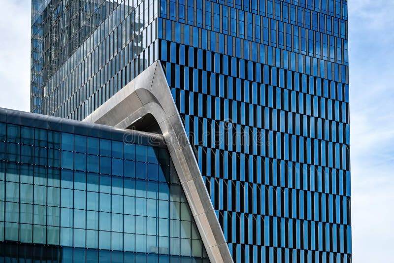 Glass Office Building Facade with Windows, Texture, Architecture ...