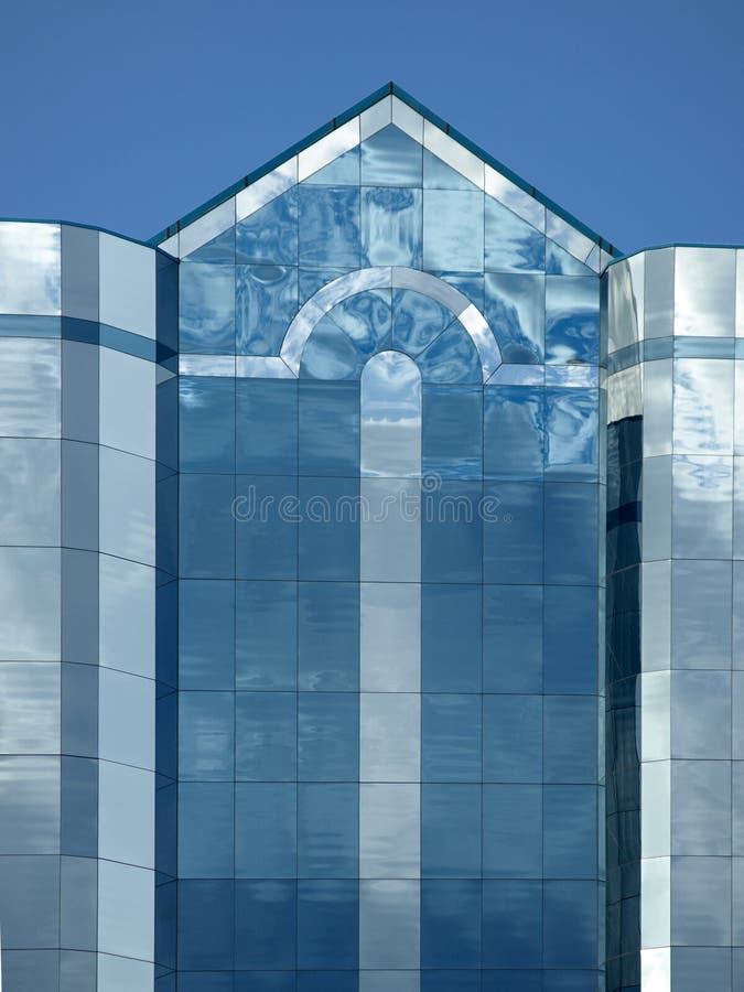 Glass Building Window Washers Cherry Picker Stock Image - Image of ...