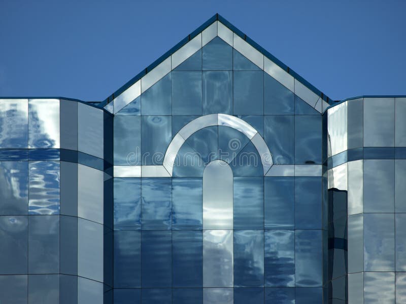 Glass Office Building with Triangle Point Stock Photo - Image of ...