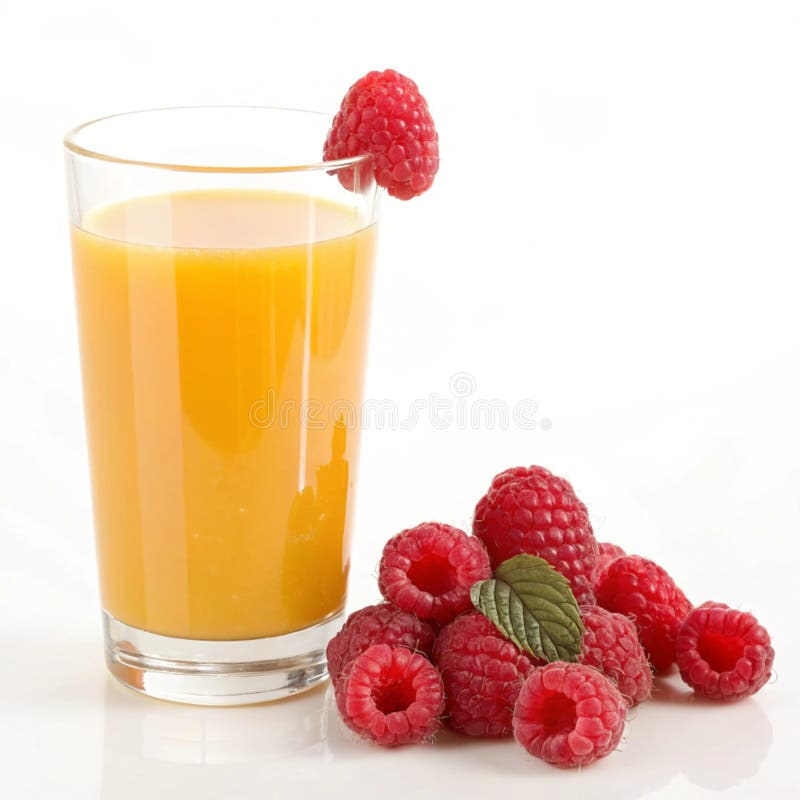 A Glass of Orange Juice with on White Background Stock Illustration ...