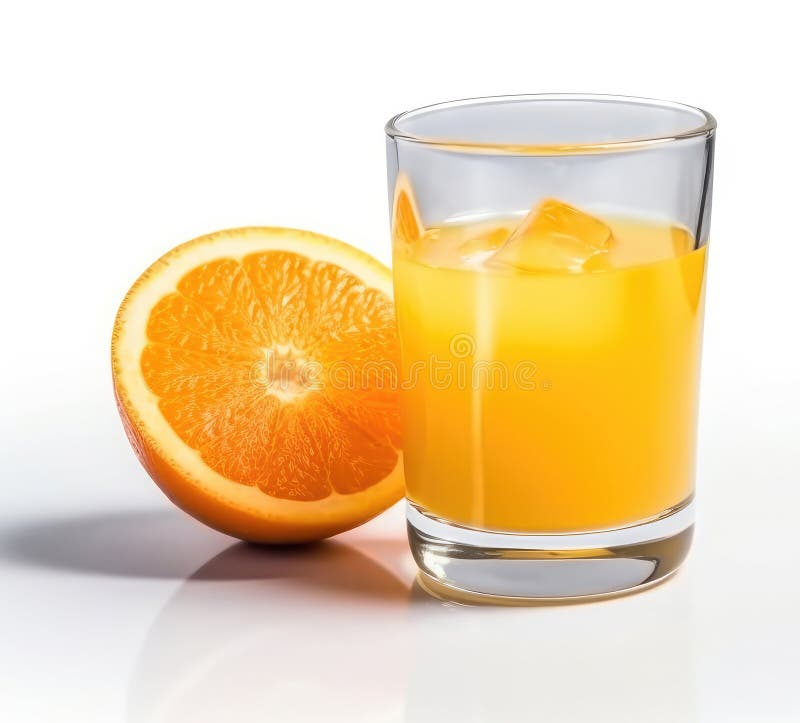 Glass of orange juice stock illustration. Illustration of tasty - 274762246