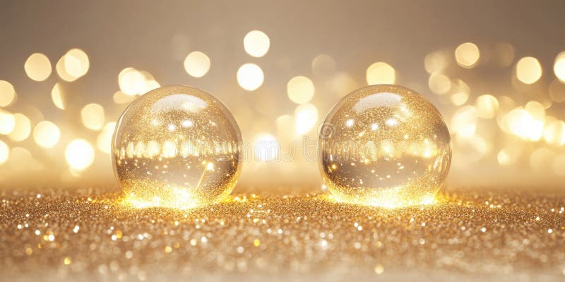 Glass orbs on table stock image. Image of clear, glass - 377631529