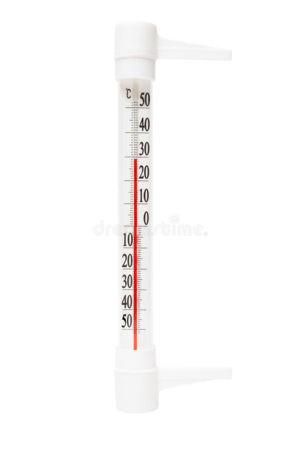 Glass outdoor thermometer stock photo. Image of hanging - 32110360
