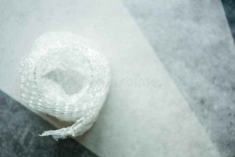 A Glass Packaged with Transparent Bubble Wrap Stock Photo - Image of ...