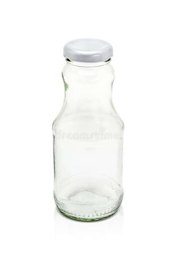 Glass Packaging Bottle for Beverage Product Isolated on White Stock ...