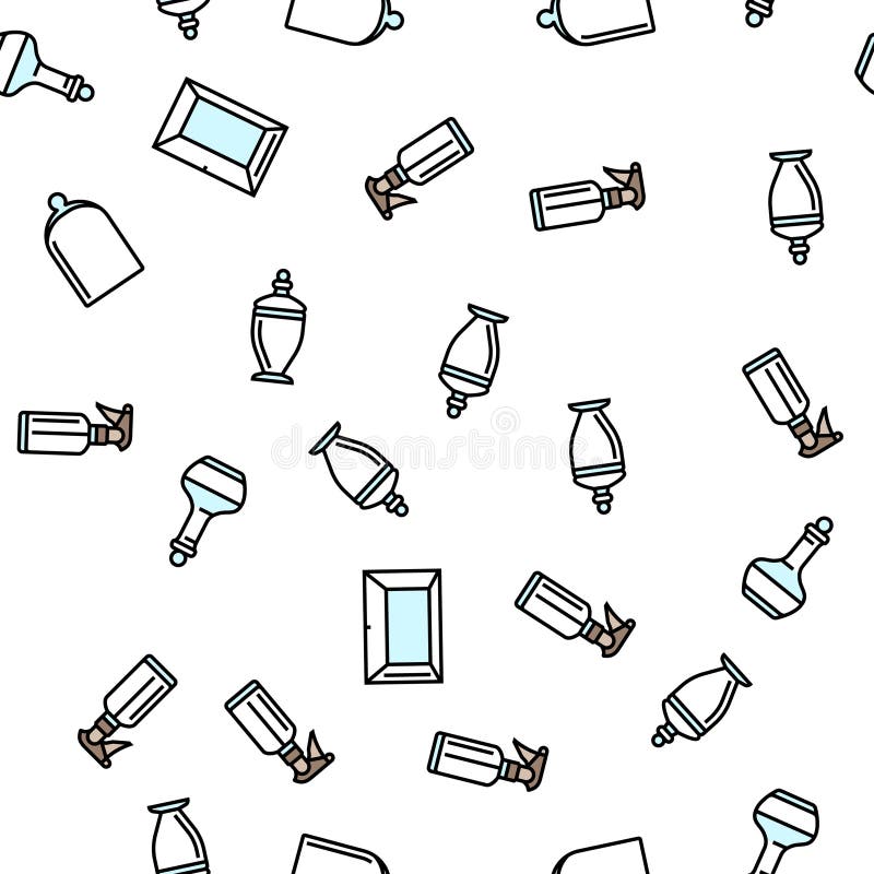 Glass Packaging Bottle Product Seamless Pattern Vector Stock ...