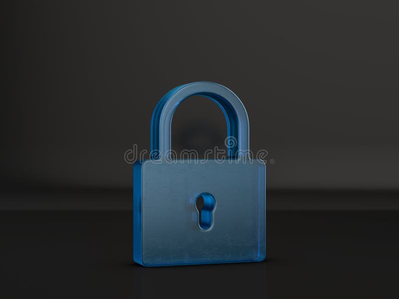 Glass padlock symbol stock illustration. Illustration of scratchy ...