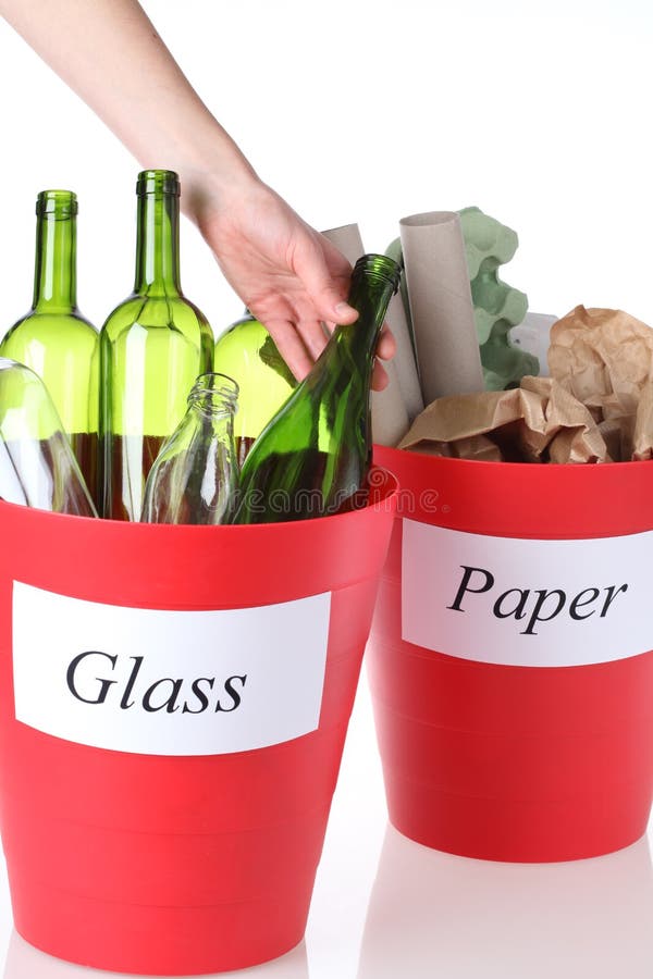 Glass and paper stock photo. Image of basket, litter - 27607132