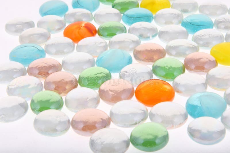 Sea Glass Pebbles of Many Colors Stock Image - Image of textured, blue ...