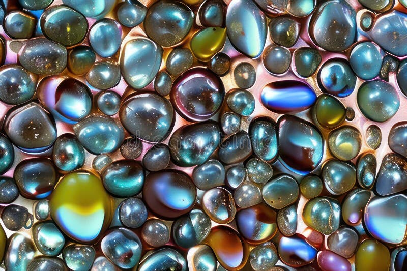 Glass Pebbles on the Shore. Illustration for Design Stock Illustration ...