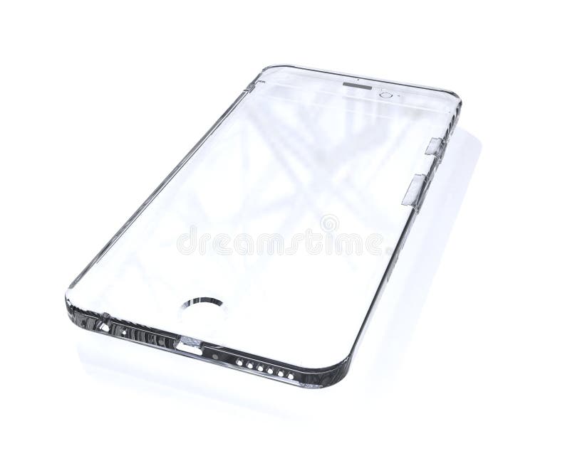 Glass phone stock illustration. Illustration of digital - 84184783