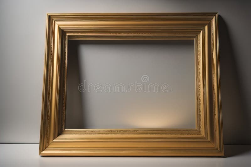 Glass Picture Frame on a Solid Color Background. Ai Generative Stock ...