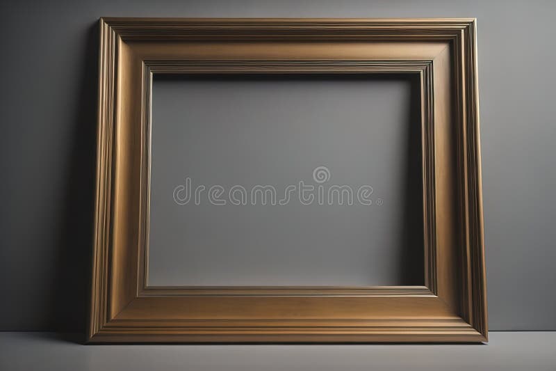 Glass Picture Frame on a Solid Color Background. Ai Generative Stock ...