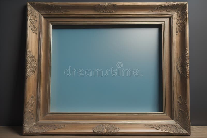 Glass Picture Frame on a Solid Color Background. Ai Generative Stock ...