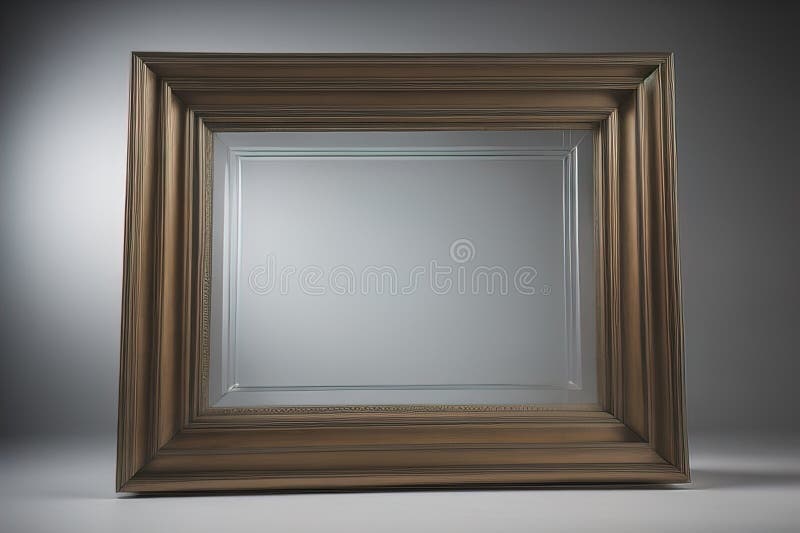 Glass Picture Frame on a Solid Color Background. Ai Generative Stock ...