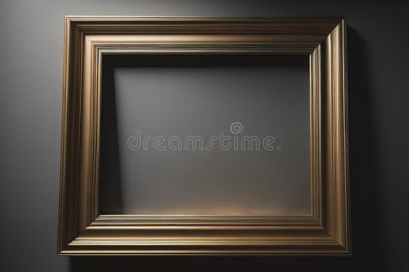 Glass Picture Frame on a Solid Color Background. Ai Generative Stock ...