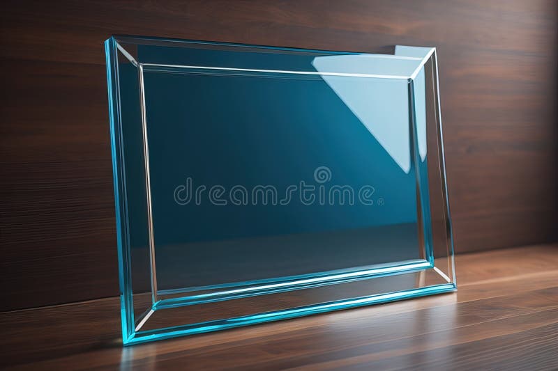 Glass Picture Frame on a Solid Color Background. Ai Generative Stock ...