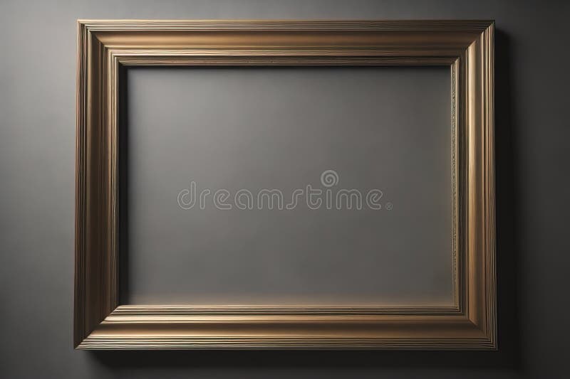 Glass Picture Frame on a Solid Color Background. Ai Generative Stock ...