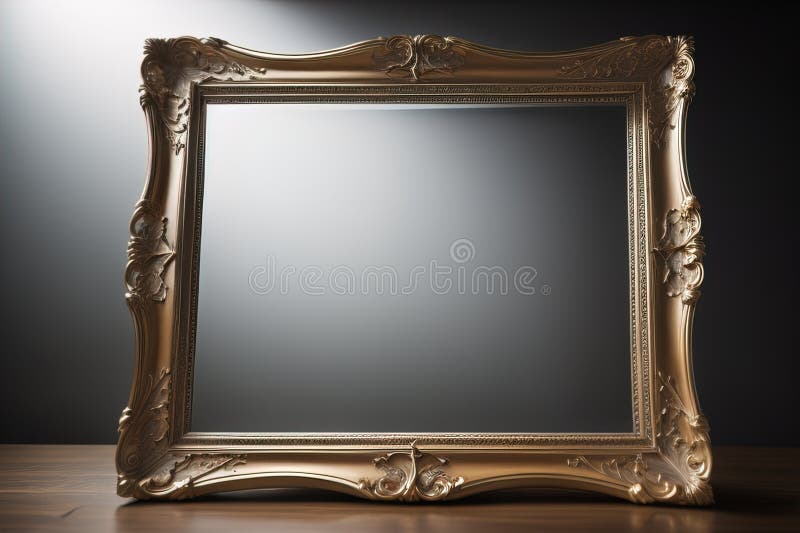 Glass Picture Frame on a Solid Color Background. Ai Generative Stock ...