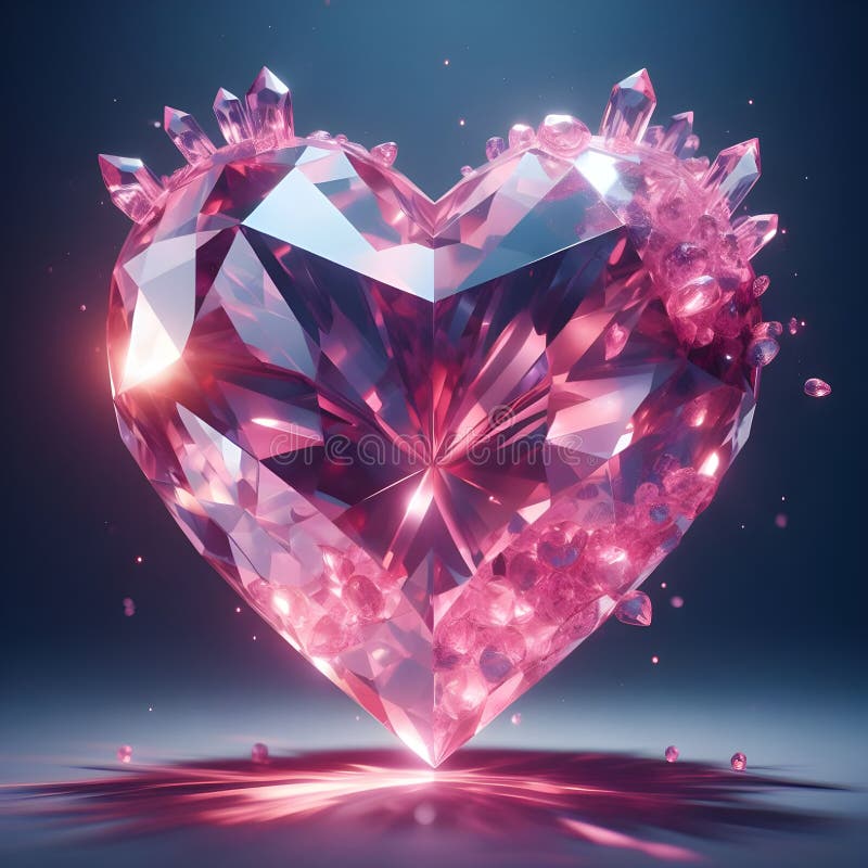Glass pink heart stock photo. Image of decoration, romantic - 303912680