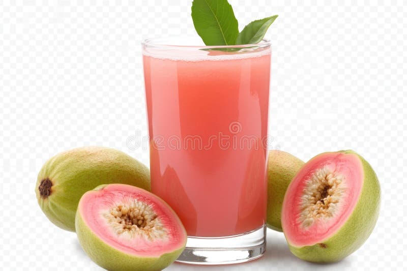 Glass of Pink Juice is on a Table with a Green Fruit on the Left Stock ...
