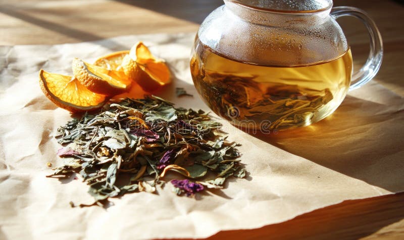 A Glass Pitcher of Tea with a Tea Bag in it Stock Photo - Image of ...