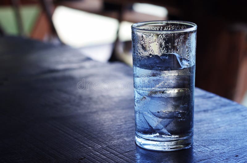 Glass of Plain Water with Ice Stock Photo - Image of drink, liquid ...
