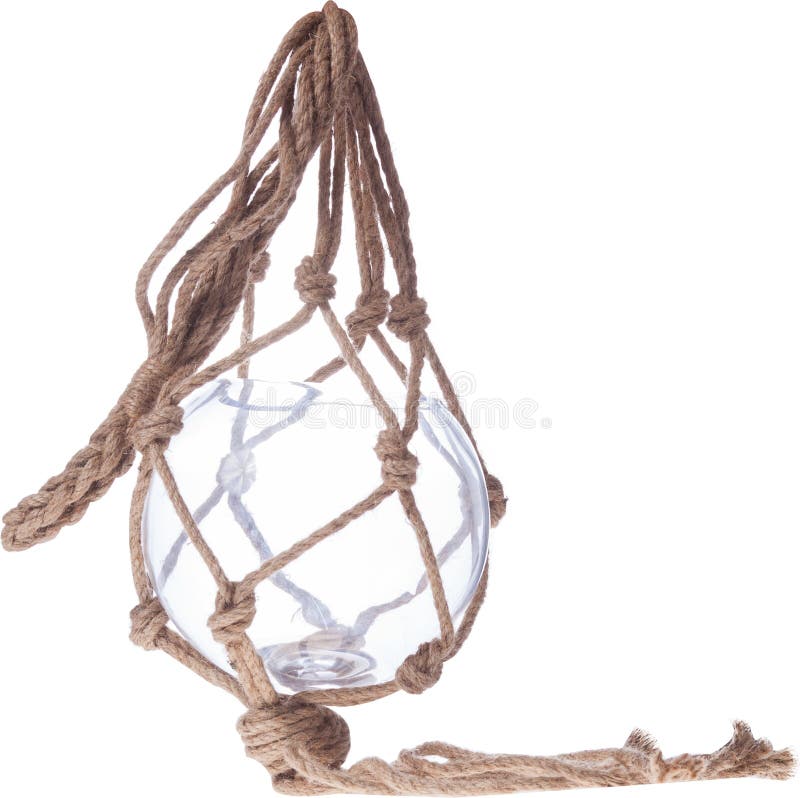 A Glass Planters Plant Hanger Holding an Empty Glass Pot Isolated Stock ...