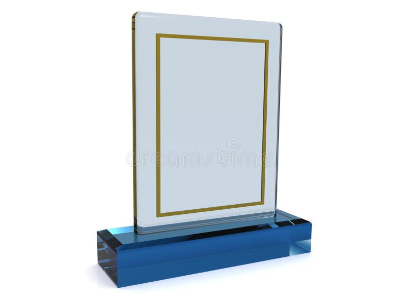 Glass plate or award stock image. Image of design, plate - 20607401
