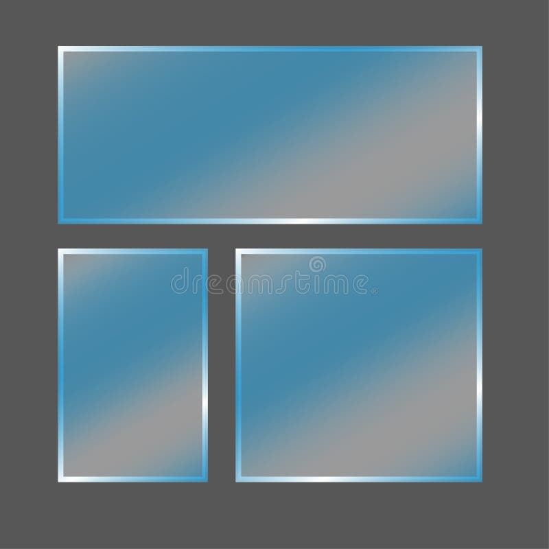 Glass Plate. Design Element. Shine Effect Sign. Photo Frame. Realistic ...