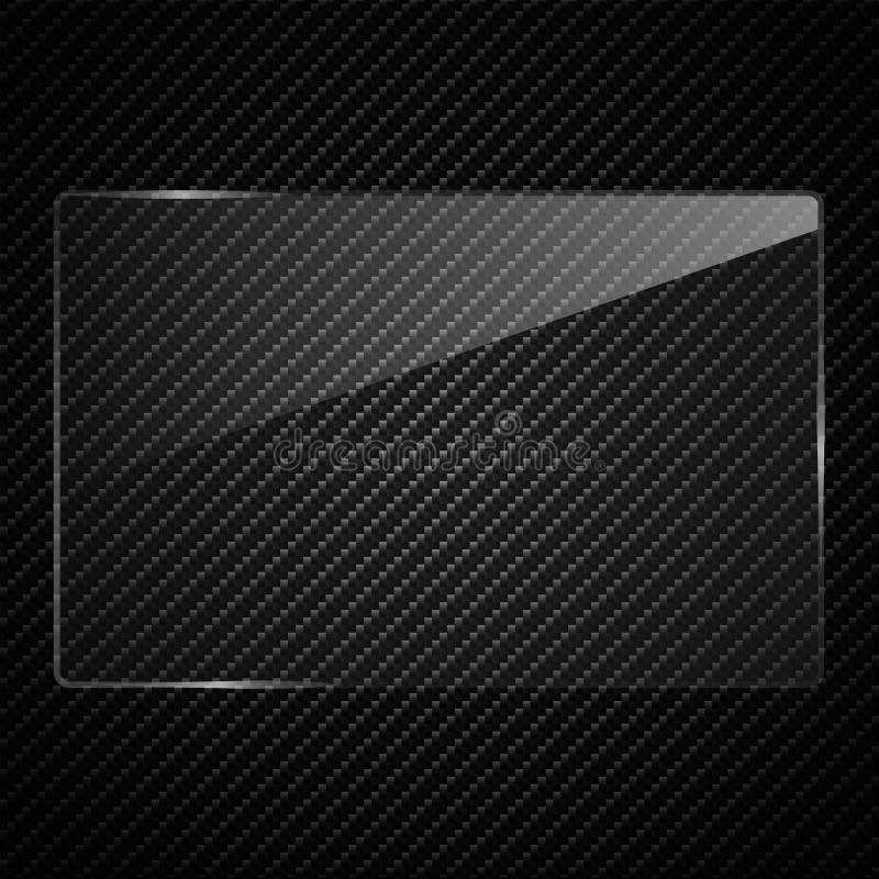 Glass Plate on Transparent Background. Acrylic and Glass Texture with ...