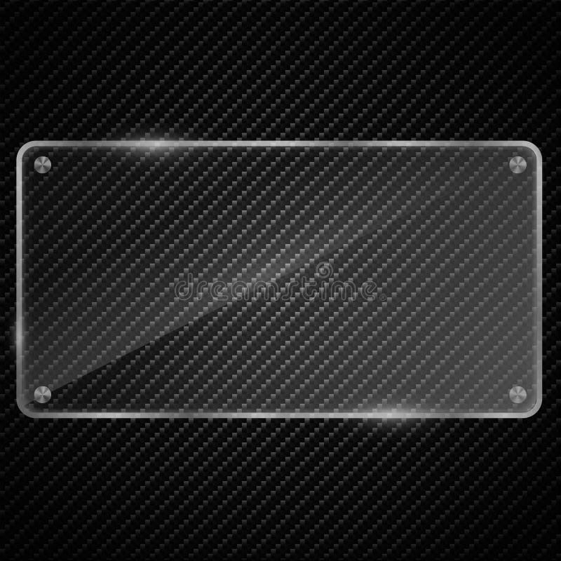 Glass Plate on Transparent Background. Acrylic and Glass Texture with ...