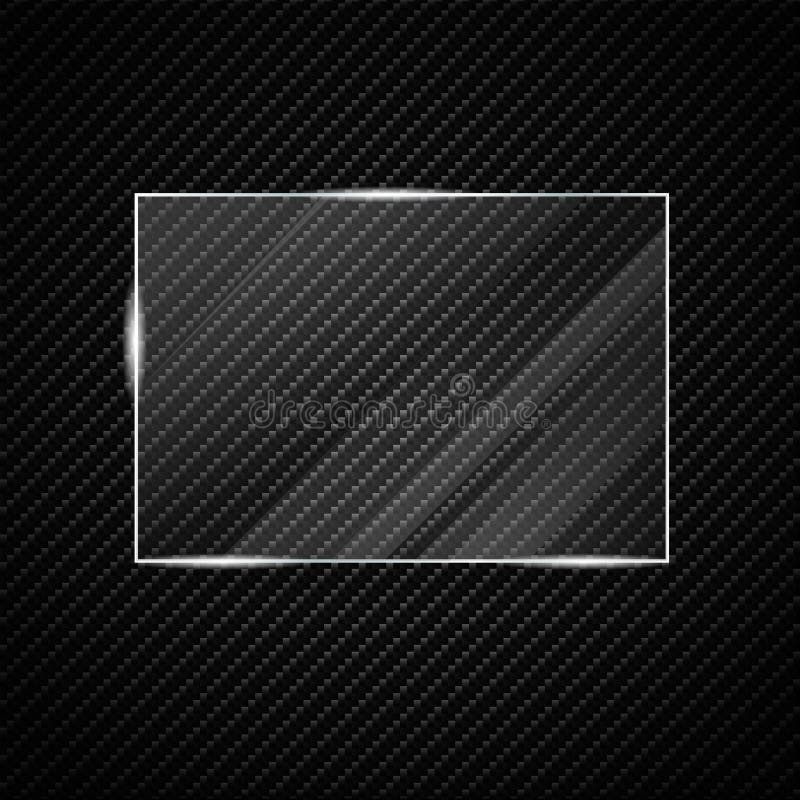 Glass Plate on Transparent Background. Acrylic and Glass Texture with ...