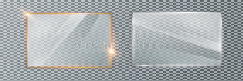 Glass Plate on Transparent Background. Acrylic and Glass Texture with ...